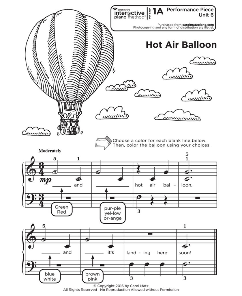 Hot-Air-Balloon - Interactive Piano Method®