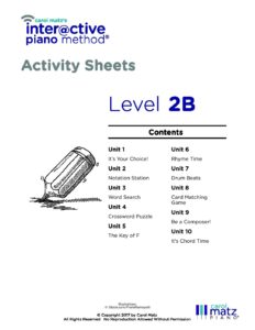2B Unit 1 Activity Sheet - Interactive Piano Method®